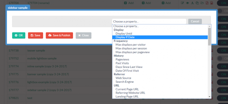 How to Display a Lightbox Based on the Date - Digioh Help Docs