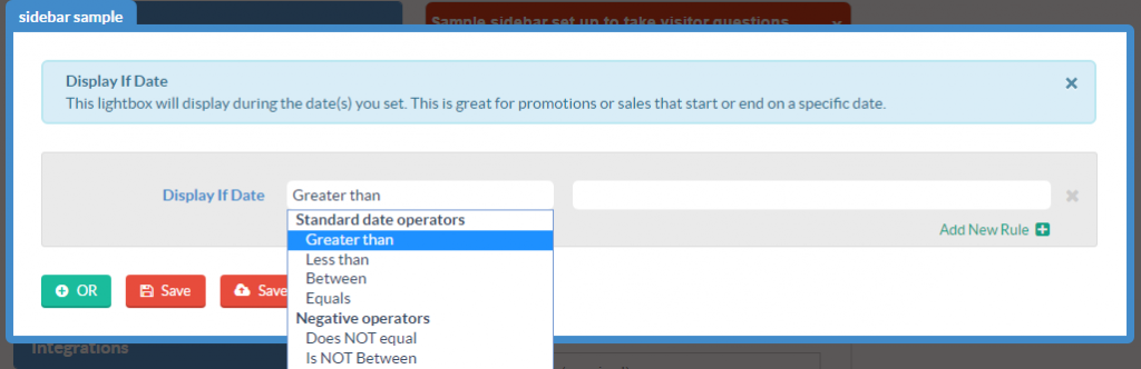 How to Display a Lightbox Based on the Date - Digioh Help Docs