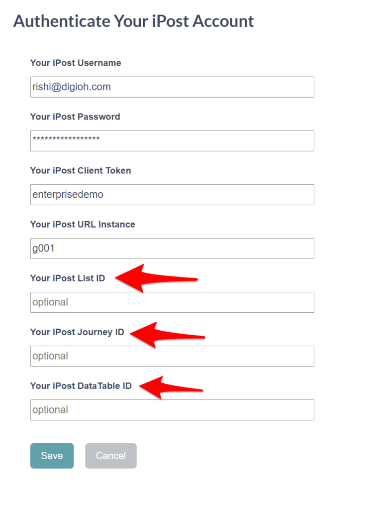 How to integrate Digioh with iPost - Digioh Help Docs