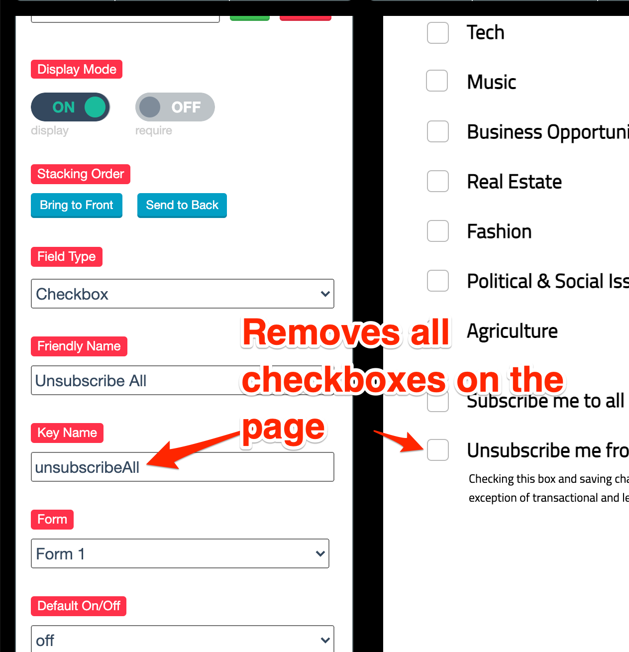 How to Add Check or Uncheck All Checkboxes to Your Preference Center