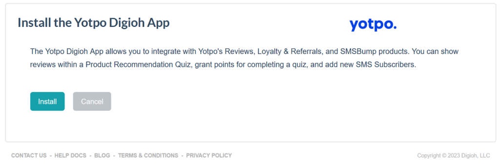 Digioh + Yotpo Integration - Digioh Help Docs