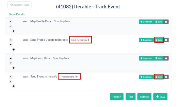 How to update an Iterable pipeline's connection - Digioh Help Docs