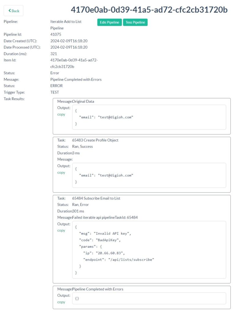 How to view pipeline logs - Digioh Help Docs