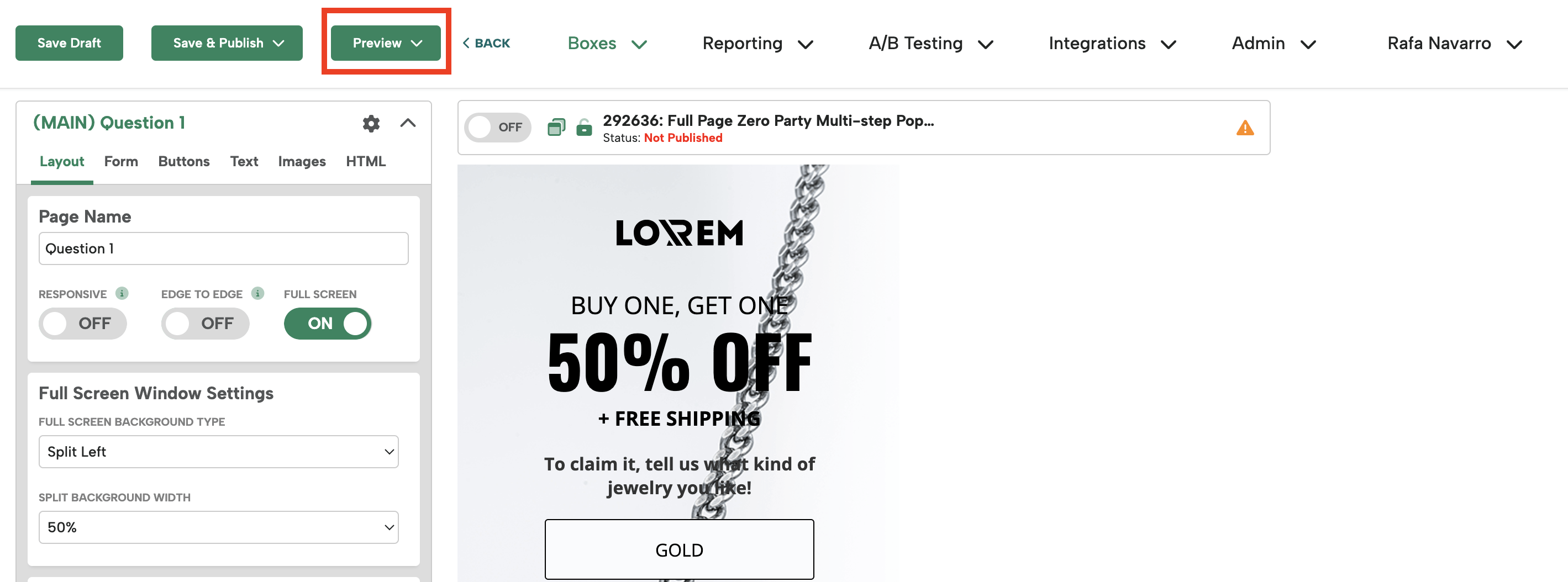 How To Build A Full-Screen Popup - Digioh Help Docs