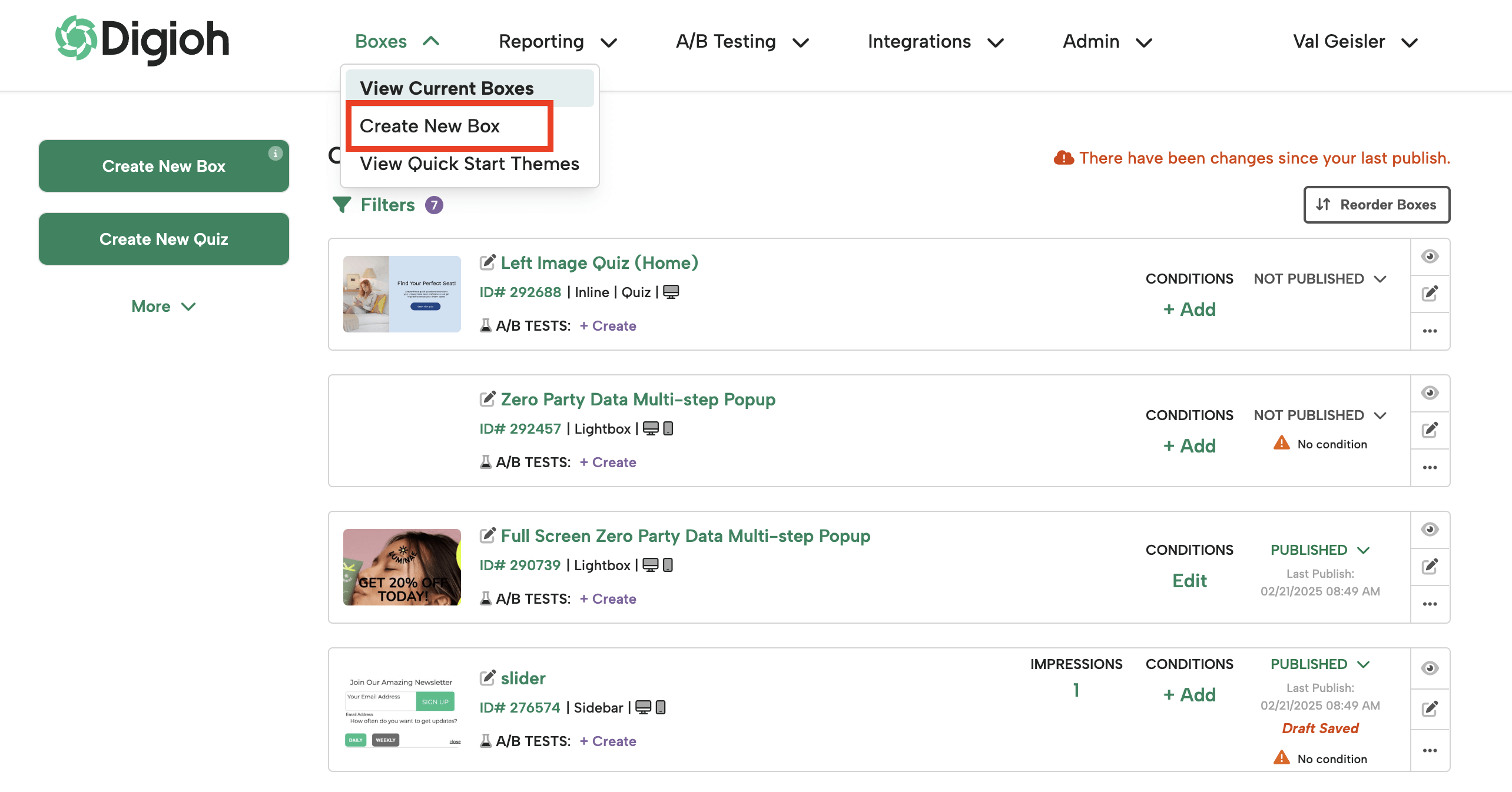 How to build a quiz starting from a theme - Digioh Help Docs